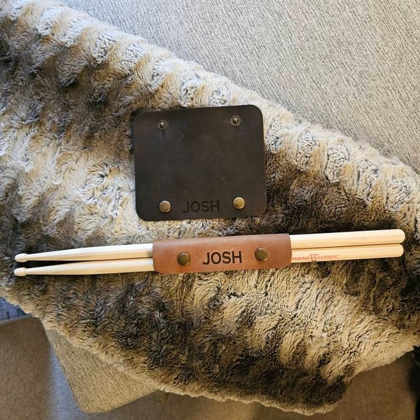 Custom Leather Drum Stick Case, Personalized Drumstick Holder ...