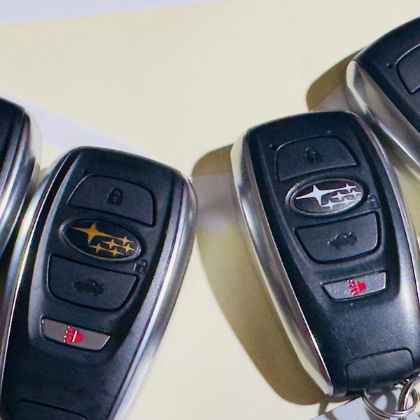 Set of 2 Key Fob Emblem Overlay Decals - Precision Cut - Any Colors ...