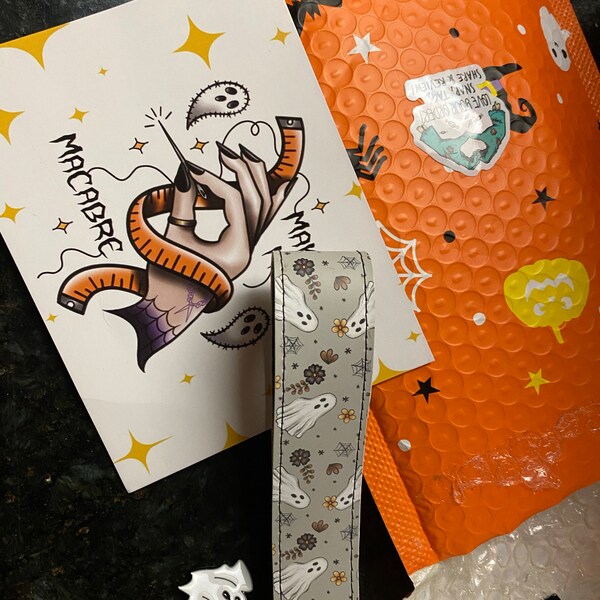 Spooky Cute Ghost Key Fob/flower Ghosts Key Fob/halloween Key Fob/ghost ...