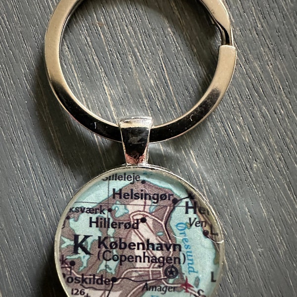 Double Sided Custom Vintage Map Keychain. You Pick Any One or Two ...