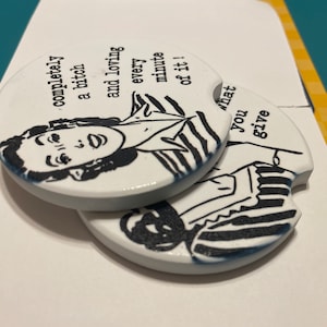 Funny, Inappropriate Stone Car Cup Holder Coasters.. Gag Gift, White ...