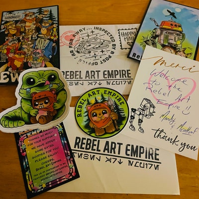 Let's Be Friends Jabba & Ewok Sticker - Etsy