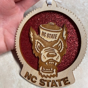 Handmade North Carolina State Ornament – Personalized NC State Football ...