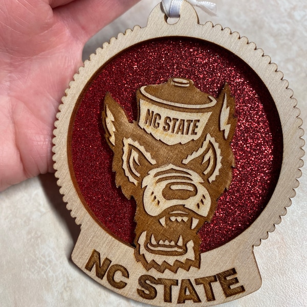 Handmade North Carolina State Ornament – Personalized NC State Football ...