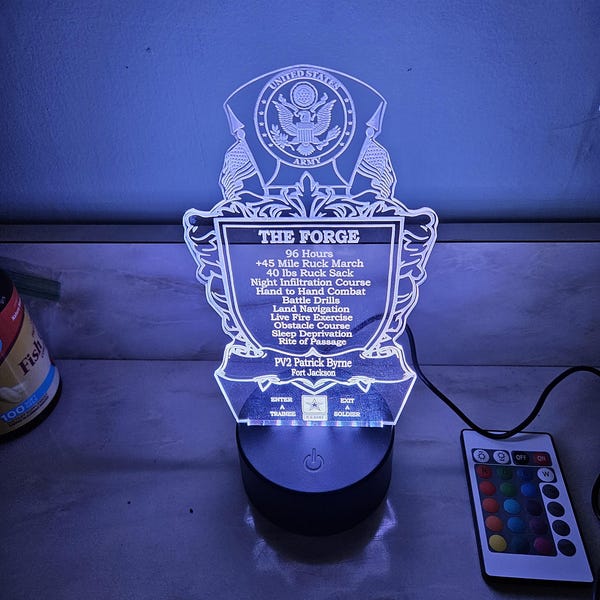 ARMY Forge Candle Style LED Acrylic Personalized Light - Etsy
