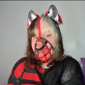 Matte Black Spiked Classic Hardware Petplay Face Muzzle - Etsy