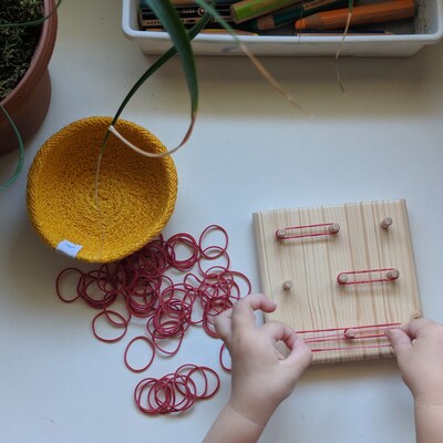 Big 10x10 Wood Handmade Geoboard Montessori Toddler Toys - Etsy