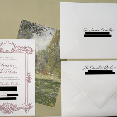 Fine Art Landscape Painting Envelope Liner Country Wedding Envelope ...