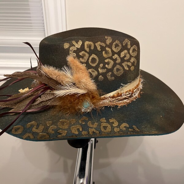 Custom Hand Burned Hat | Hand Burned Wide Brim Hat | Custom Branded Hat ...