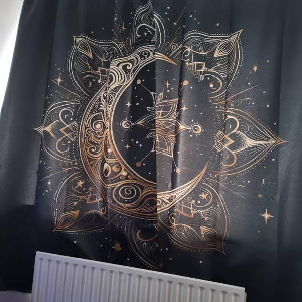 Dark Academia Wildflower Curtains, Blackout Curtains, Dark Cottagecore ...