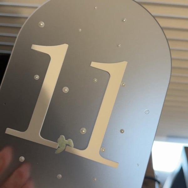Luxury Pearl Theme Acrylic Table Numbers | Wedding Table Numbers ...