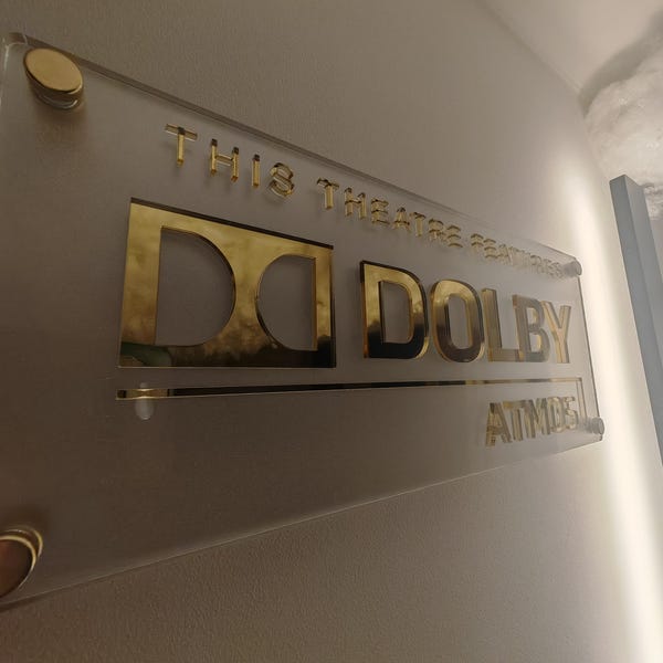 HOME CINEMA Home Theatre Signs Signage Cinema Decor Laser Router Gold ...