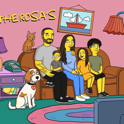 Custom Simpsons Pet Portrait Custom Edits Add a Cartoonized - Etsy