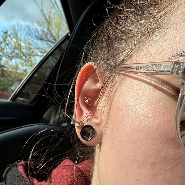 Dainty Sun Daith Ring, Hinged Clicker Hoop, 16ga 8mm or 10mm, Unisex ...