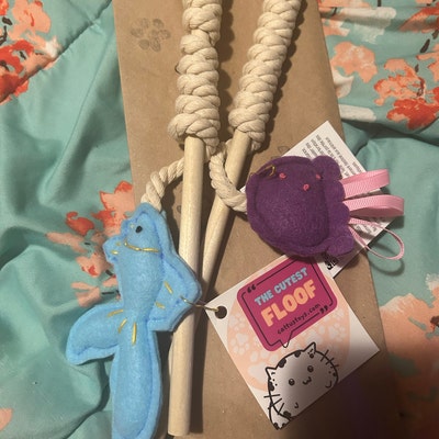 Cat Teaser Wand Cat Toy Star Cat Toys Wand Cute Cat Toys - Etsy