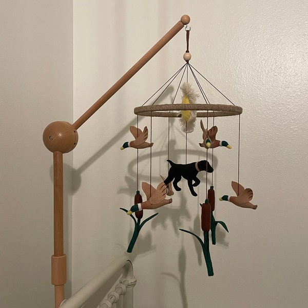Duck Mobile for Crib, Mallard Duck Nursery Decor, German Shorthaired ...