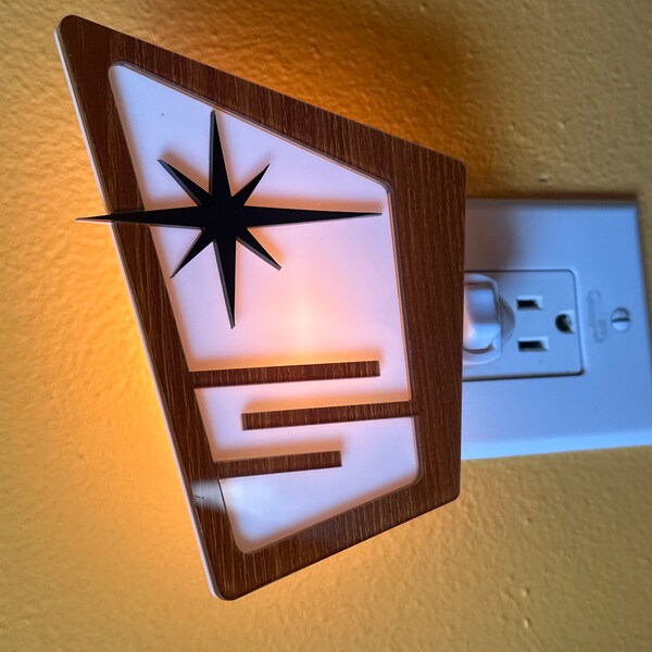 Mid Century Modern "starlite" Night Light | Retro Decor | Atomic Era ...