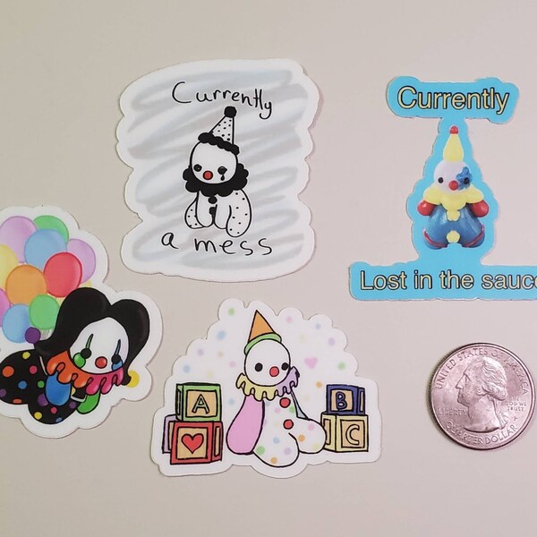 Rainbow Mini Clown Handmade Figurine - Etsy