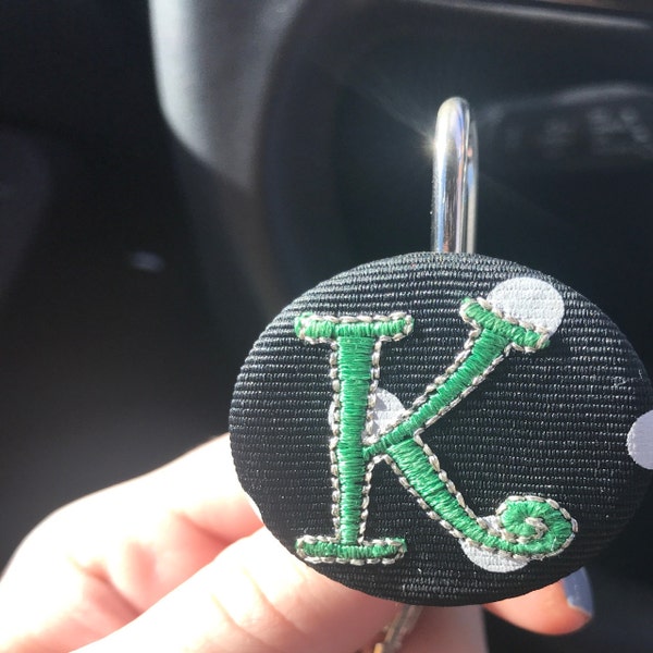 MONOGRAMMED FINDERS KEY Purse, Find Keys Fast! Covered Polka Dot ...