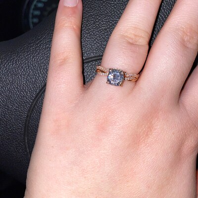 Black Crystal Gradient Diamond Ring Curved Wedding Band Rose - Etsy