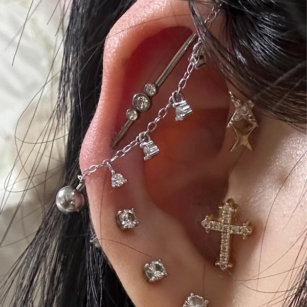 Hidden Helix Piercing 16g F136 Implant Grade Titanium Hammered Bar ...