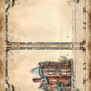 Printable Vintage Cooking Kitchen Digital Paper, Cookbook Pages ...