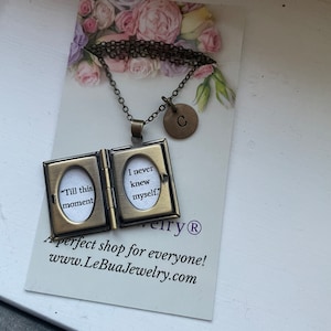 Best Christmas Gift Miniature Book Locket Necklace, Miniature Book ...