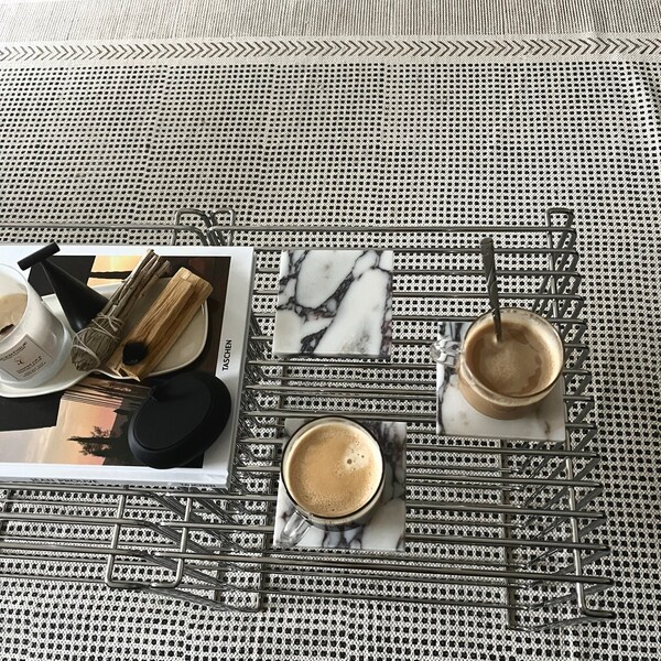 VIOLA Marble Square Coaster-(4 or 6 Pieces) - Etsy