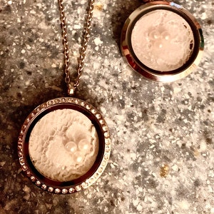 Wedding Lockets, Custom Memory Lockets With Your Wedding Dress ...