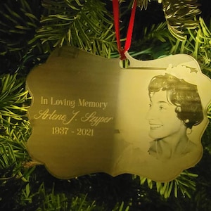 In Loving Memory Christmas Ornament, Custom Ornament, Photo Christmas ...
