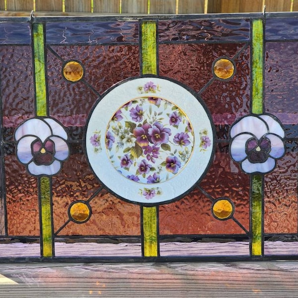 PATTERN • Pansy Viola Stained Glass Pattern • PDF • Digital Download ...