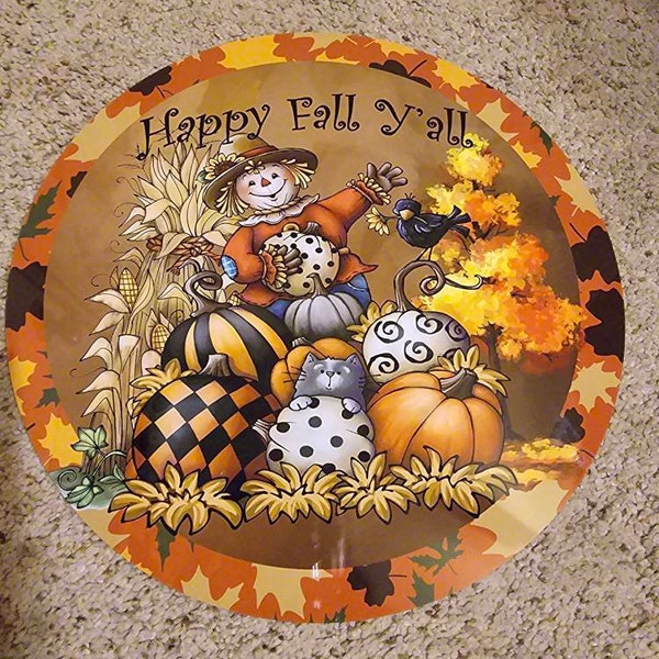 Happy Fall Y'all Wreath Sign, Metal Wreath Sign, Signs for Wreaths ...