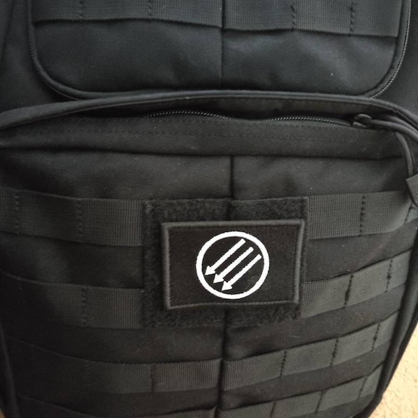 Three Arrows Flag Embroidered Patch | Anarchism Antifa | Hook and Loop ...