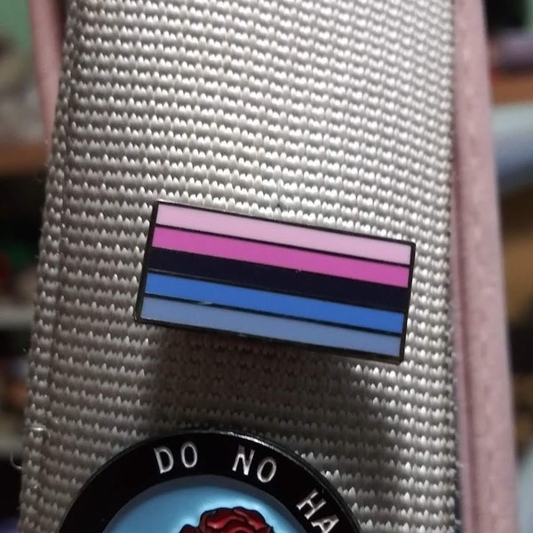 Omnisexual Flag Pin — Enamel Badge Button LGBT Pride Accessory Pan ...