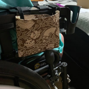 Pink With White Lines Hanging Cell Phone Holder for a Wheelchair ...