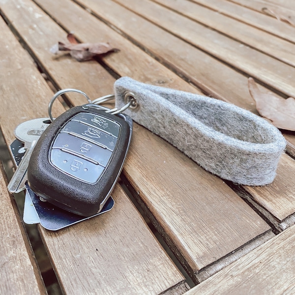 Wool Felt Key Fob, Felt Key Chain, Loop Key Fob, Felt Key Ring, Custom ...