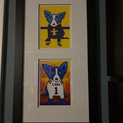 George Rodrigue Blue Dog Note Cards in Matted Window Pane - Etsy