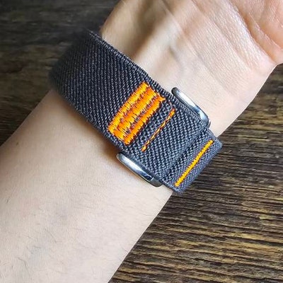 Multicolor Nylon Fabric Smart Watch Band Sport Fitness Quick on Loop ...