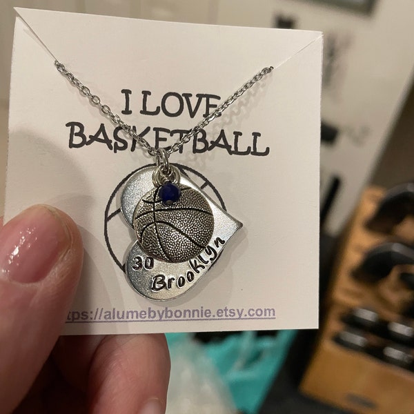 PERSONALIZED BASKETBALL NECKLACE Team Gift, Basketball Gifts for Girls ...