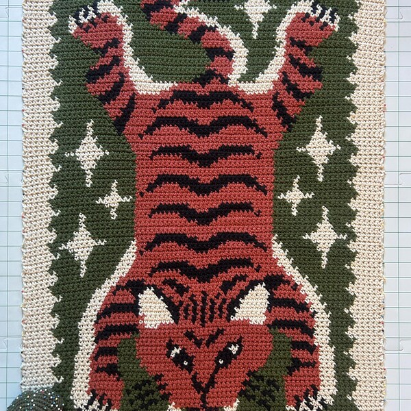 Tiger Rug Tapestry PATTERN DOWNLOAD - Etsy