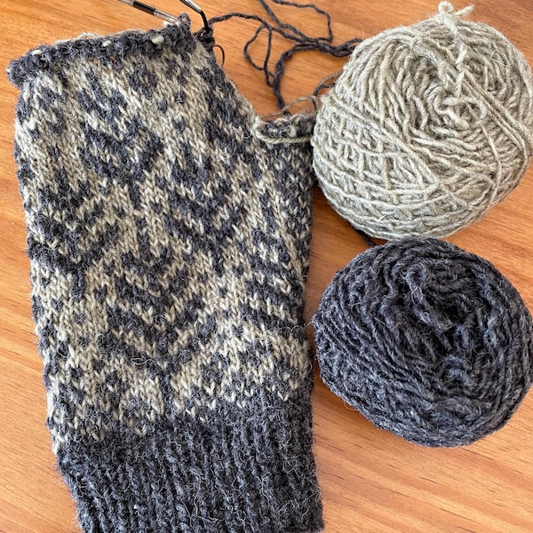 Beautiful BC Mitts Knitting PATTERN, Knitted Mitts Pattern, Stranded ...