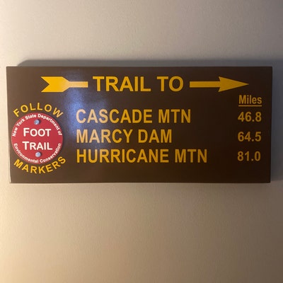 Adirondack Mountain Trail Head Sign - Etsy