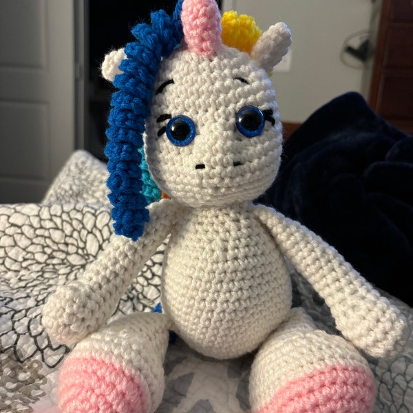Crochet Pattern Unicorn, Crochet Unicorn, Amigurumi Unicorn, Stuffed Unicorn Plush Pattern ...
