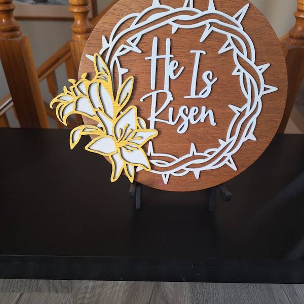 Easter Laser Cut File, He is Risen Laser SVG, Glowforge Easter, Laser ...