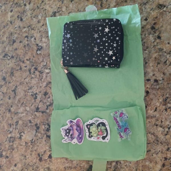 Star Zipper Cardholder Wallet Emo Goth - Etsy