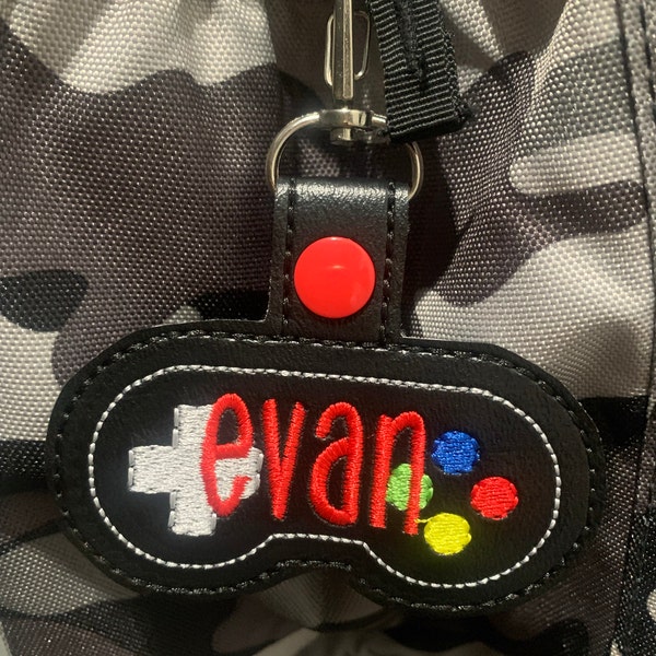 Gamer Bag Tag, Video Game Controller, Personalized Backpack Tag, Key ...