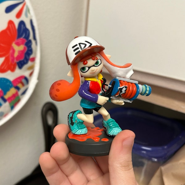 Custom Splatoon Amiibo | Purple Inkling Boy Amiibo - Etsy