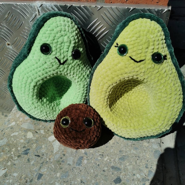 Avocado Family, Amigurumi Crochet Pattern, Digital Download - Etsy