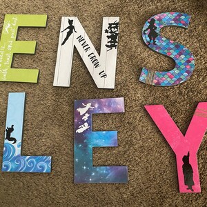 Peter Pan Themed Blue Nursery Letters | Etsy