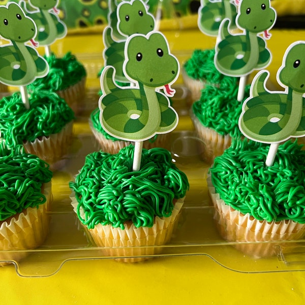 Snake Cupcake Toppers - Etsy